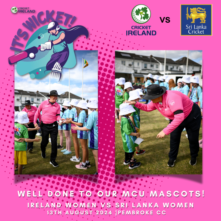 MCU Mascots for Ireland Women vs Sri Lanka Women! - Munster Cricket